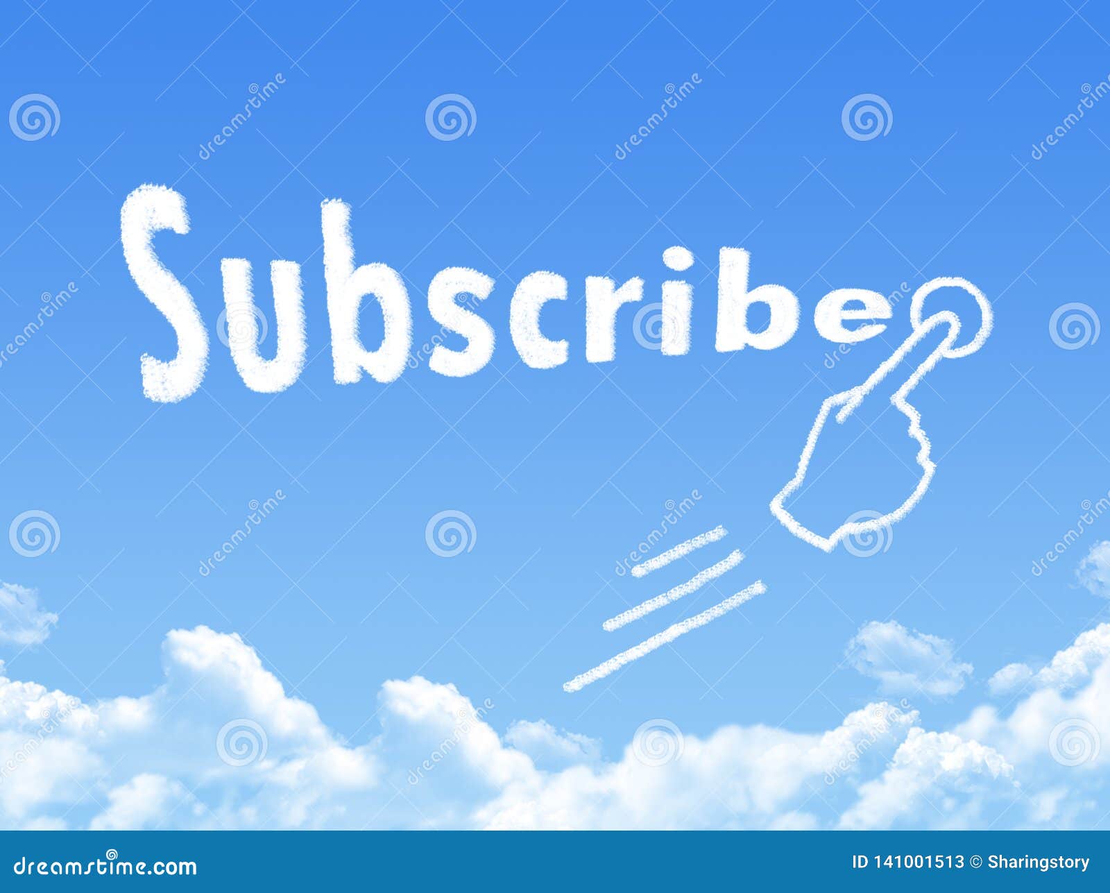 Subscribe Message Cloud Shape Stock Illustration - Illustration of ...
