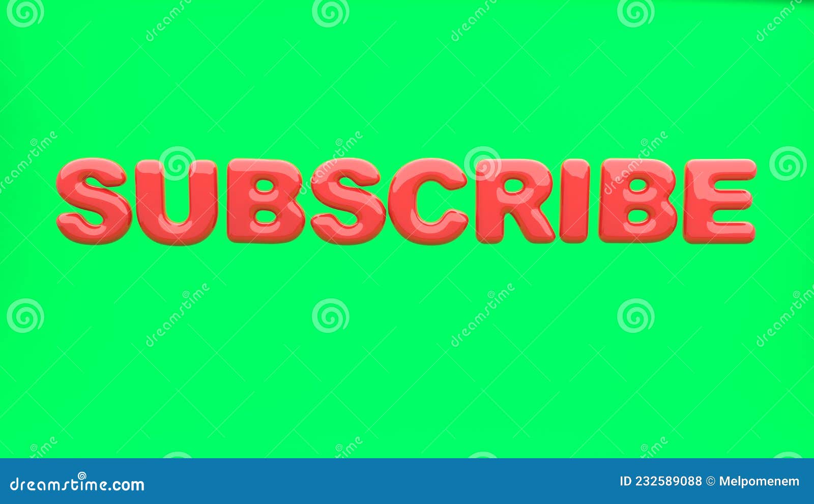 Subscribe Message with 3D Render Text Stock Illustration - Illustration ...