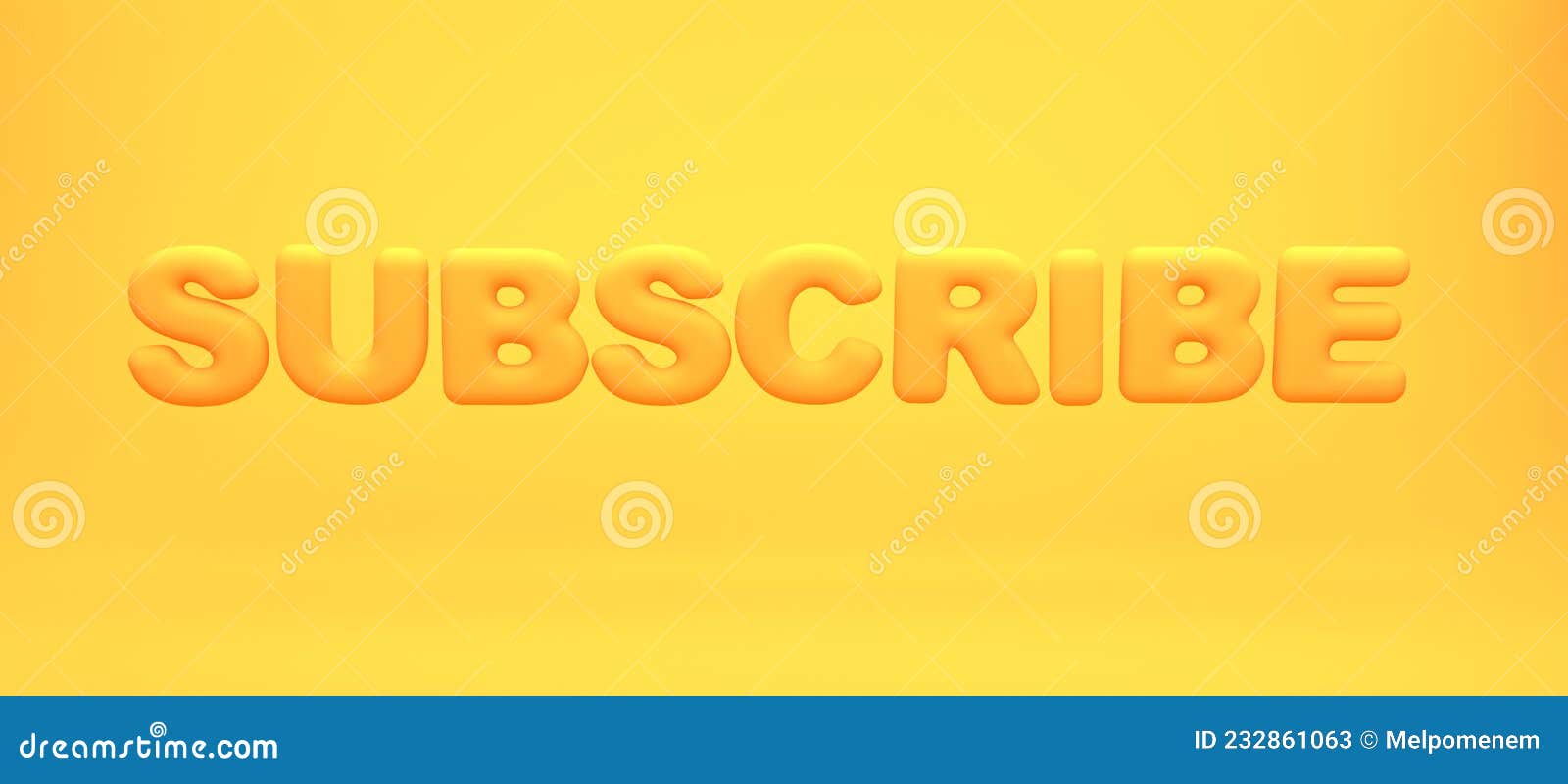 Subscribe Message with 3D Render Text Stock Illustration - Illustration ...