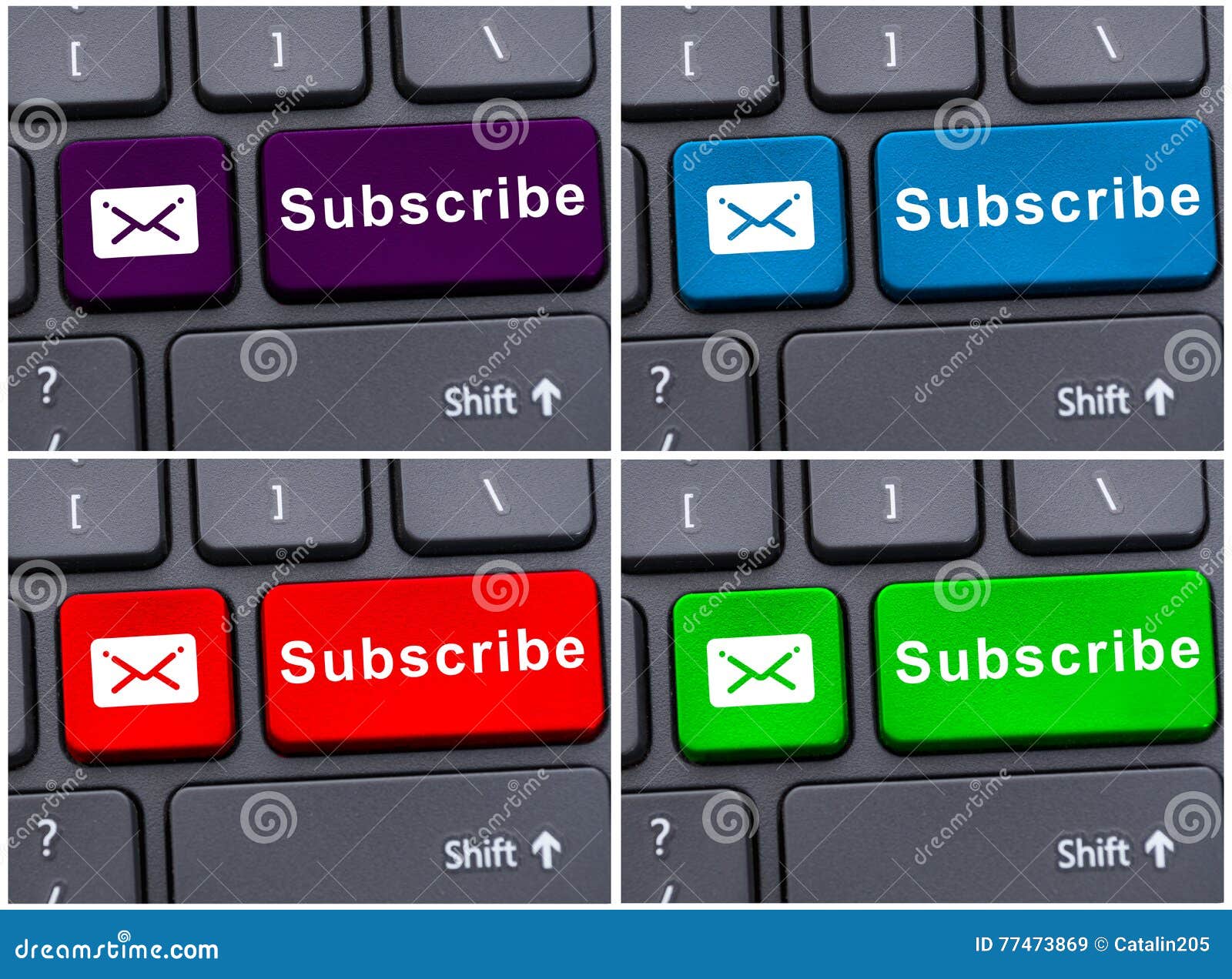 Subscribe Message on Keyboard Enter Key Stock Image - Image of enter ...
