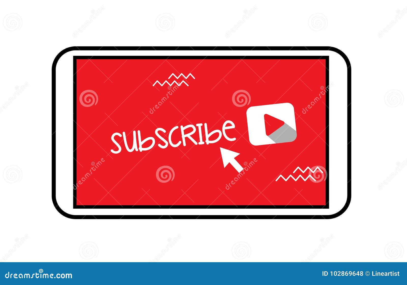 Subscribe on Mobile Vector Graphic Stock Illustration - Illustration of ...