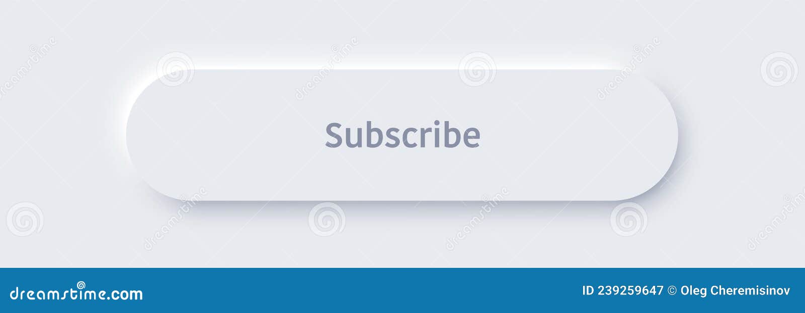 Subscribe Neomorphism Push Button Icon, 3d Neomorphic Sign Bar For ...
