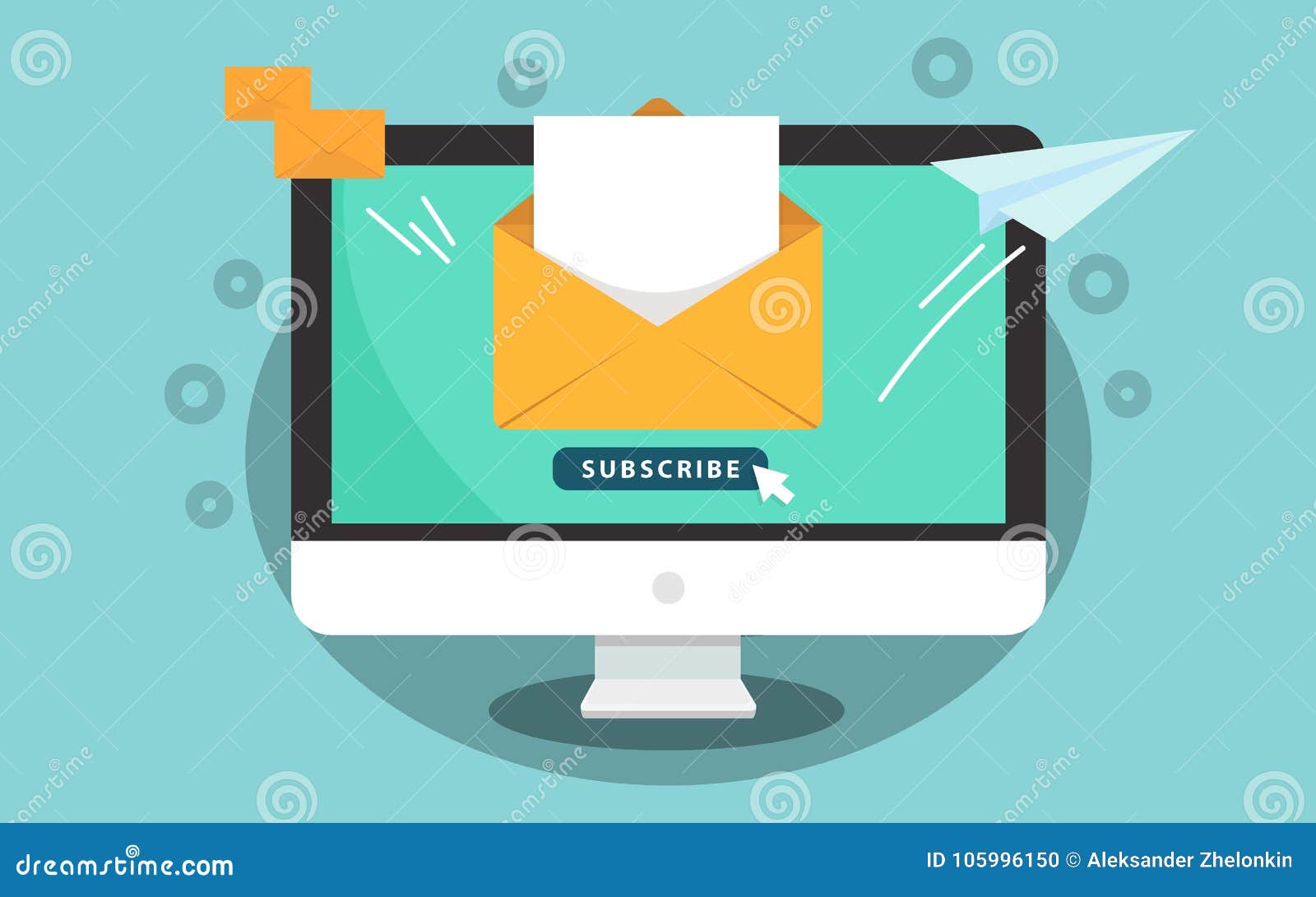 Subscribe for Newsletter Concept. Subscribe Button with Cursor on the ...