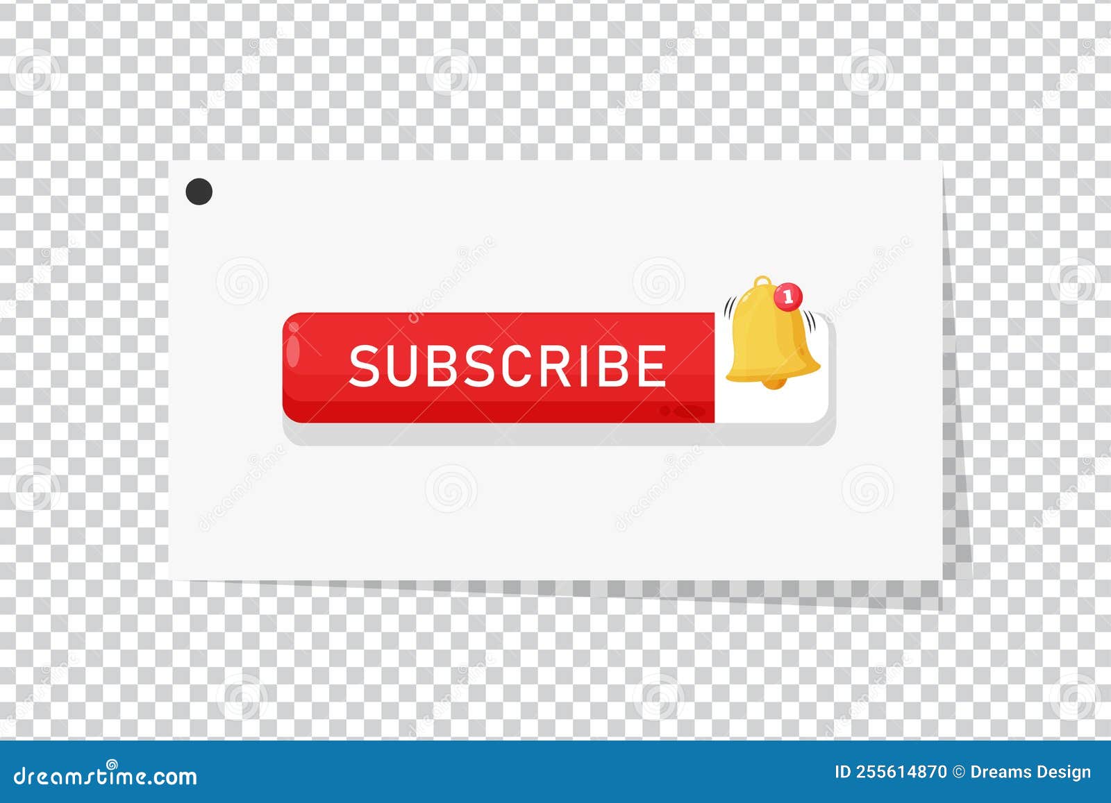 Subscribe Notification Icon on Blank Paper Stock Vector - Illustration ...