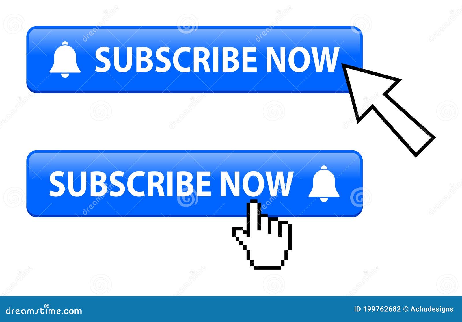 Subscribe now button stock vector. Illustration of channel - 199762682