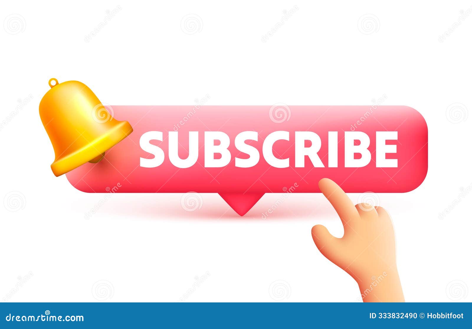 Subscribe Now, Bell Notification for New Content. Vector Illustration ...