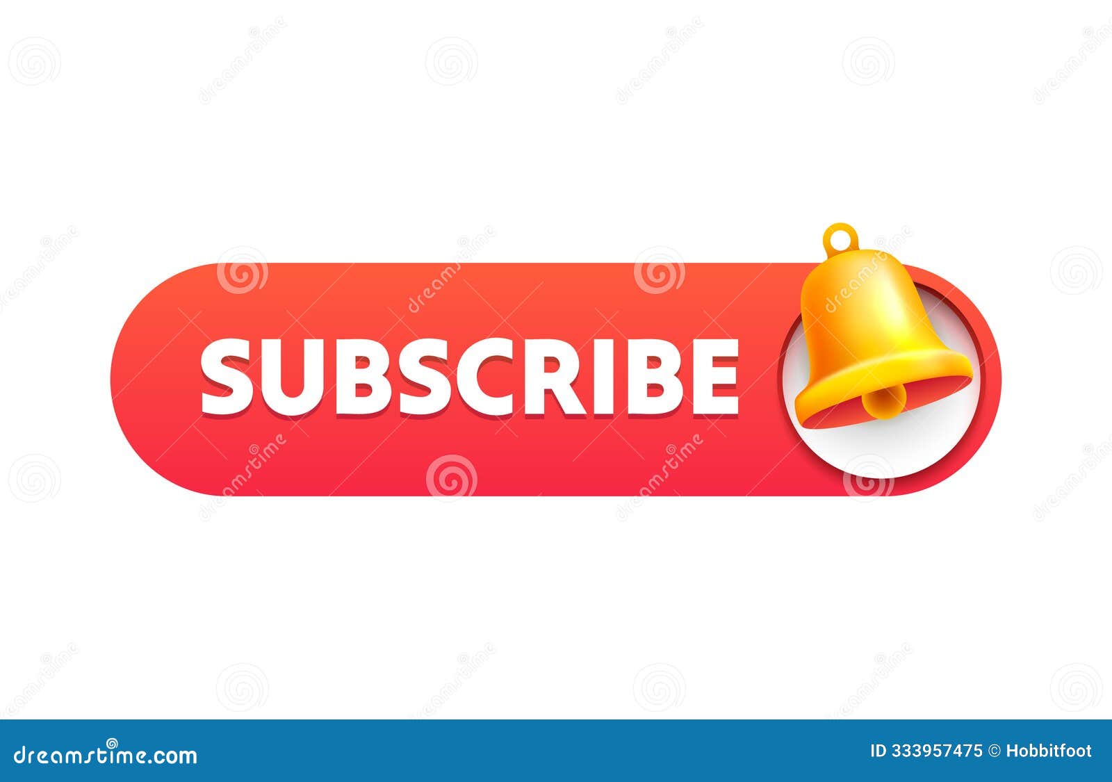Subscribe Now, Bell Notification for New Content. Vector Illustration ...