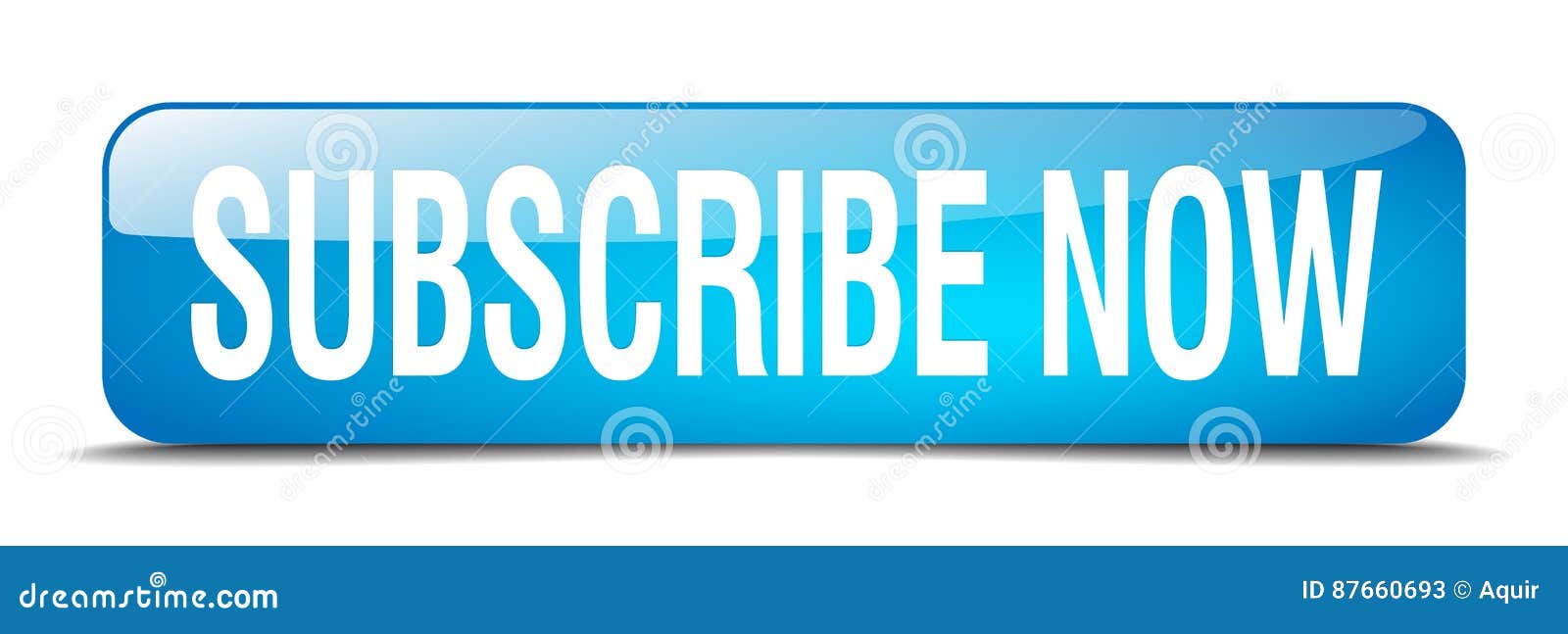 Subscribe Now Blue Square Web Button Stock Vector - Illustration of ...