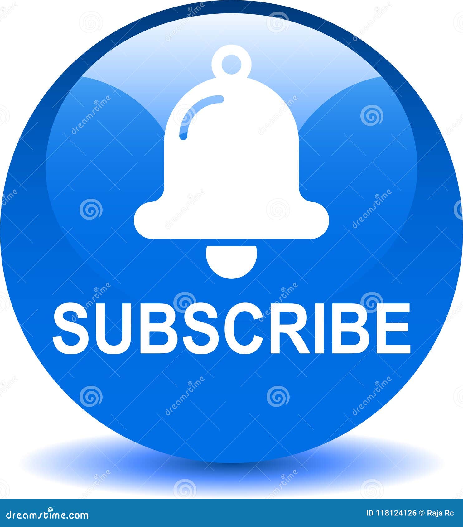 Subscribe Now Icon Web Button Blue Stock Vector - Illustration of ...