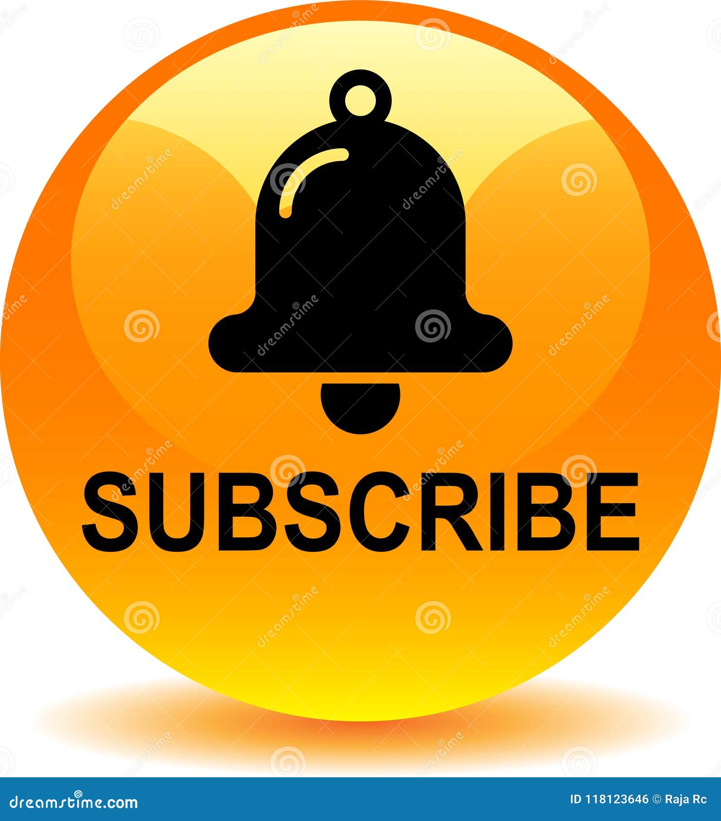 Subscribe Now Icon Web Button Orange Stock Vector - Illustration of ...