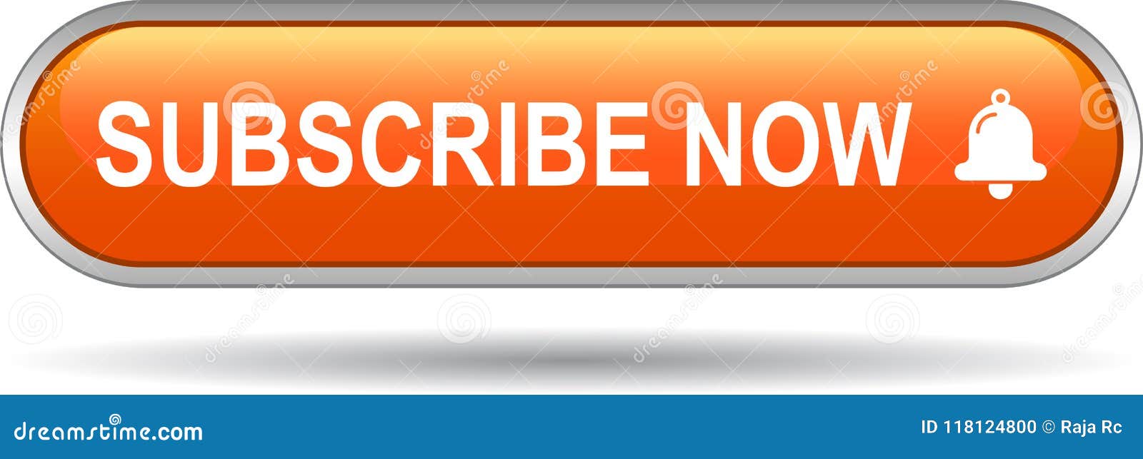 Subscribe Now Icon Web Button Orange Stock Vector - Illustration of ...