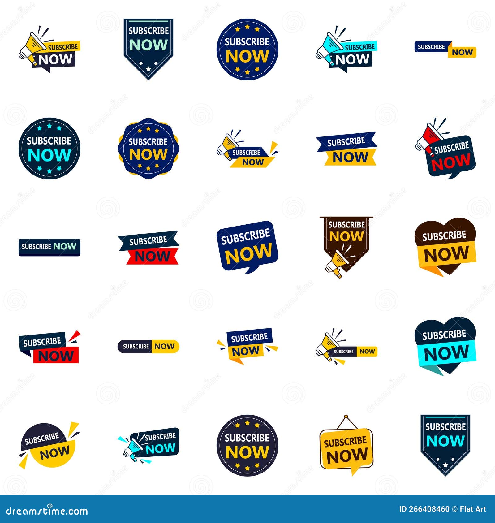 Subscribe Now 25 Premium Vector Banners for Graphic Designers Stock ...