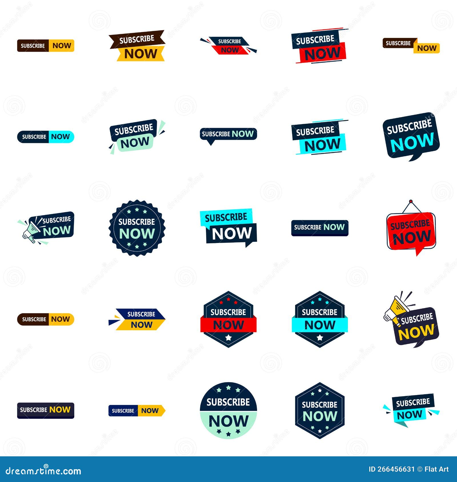 Subscribe Now 25 Premium Vector Banners for Graphic Designers Stock ...