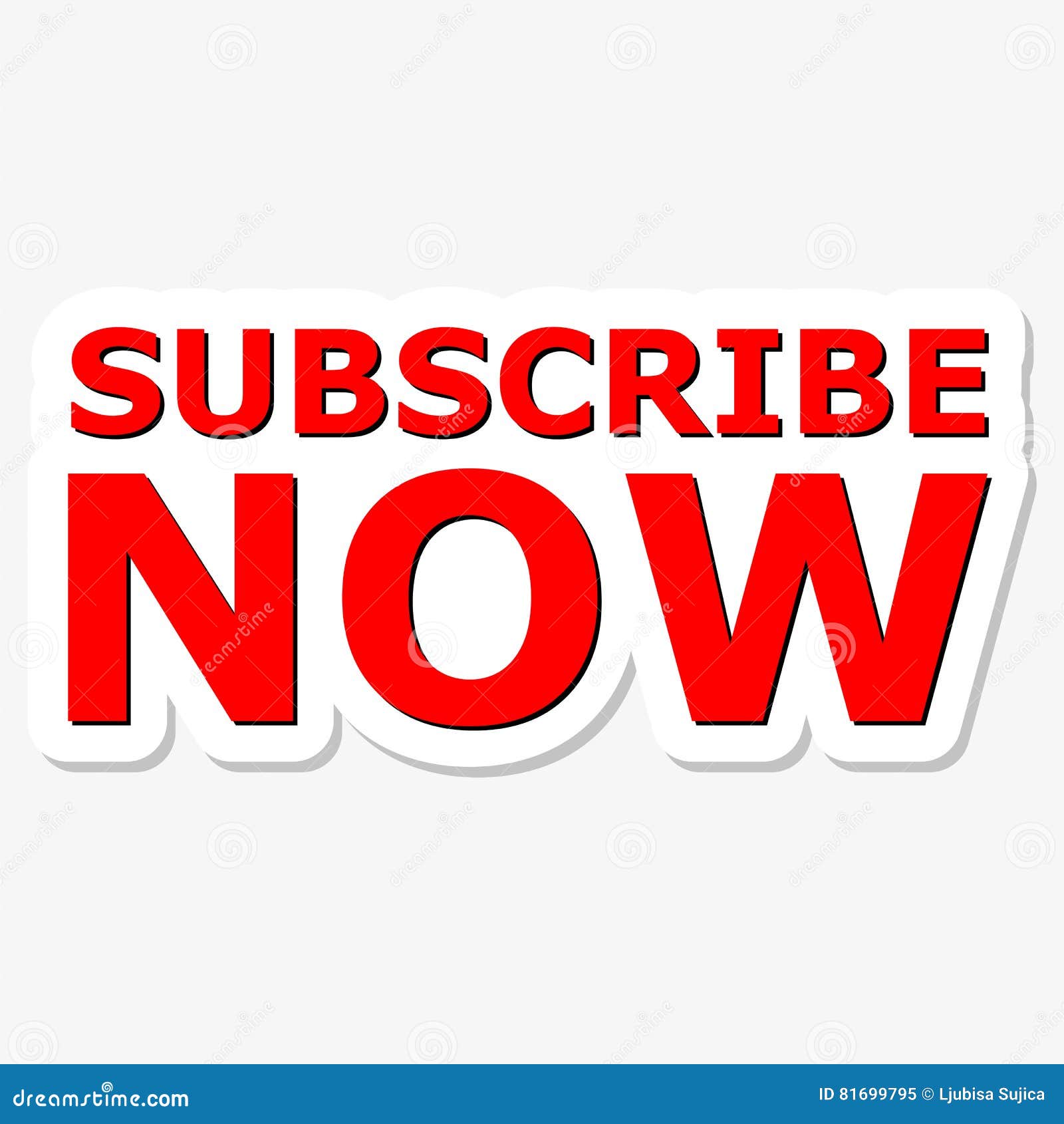 Subscribe now red sign stock vector. Illustration of book - 81699795
