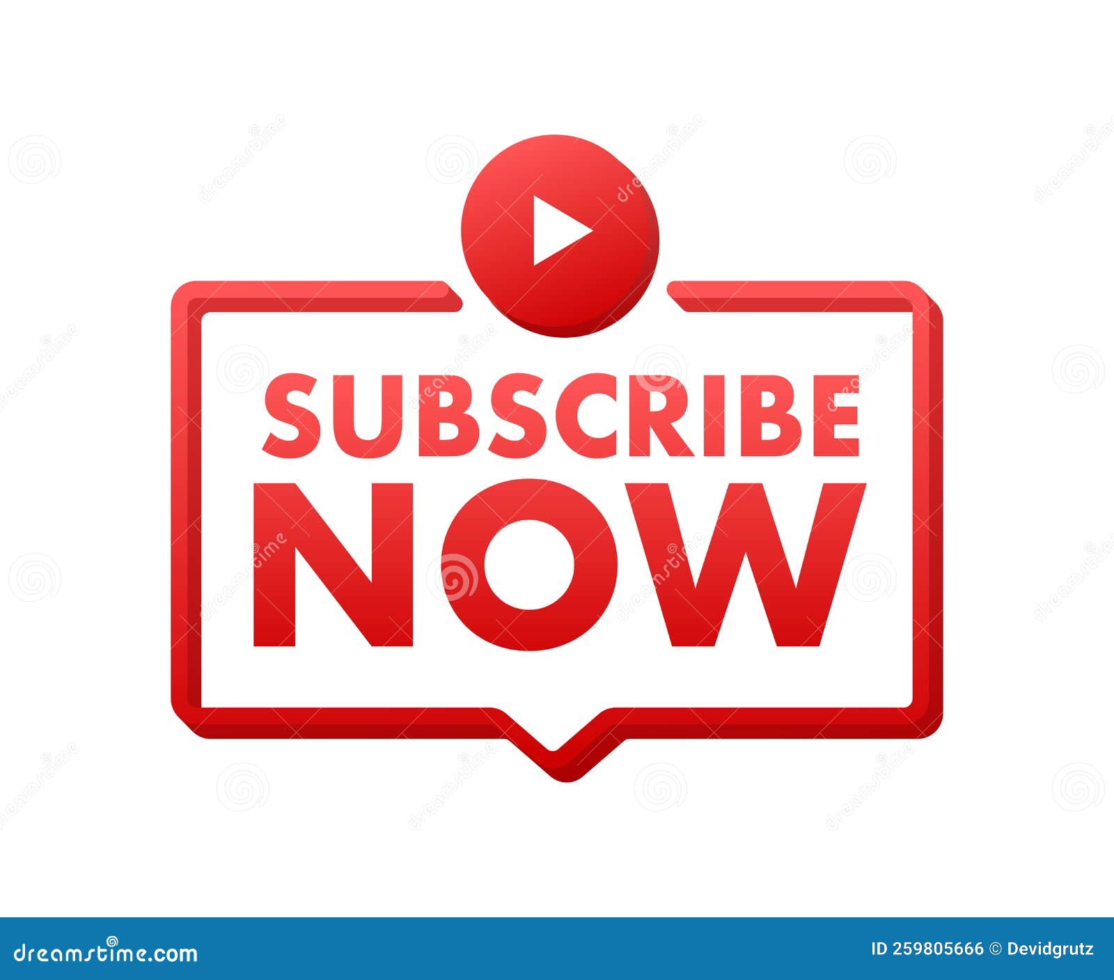 Subscribe Now. Social Media Element. Vector Stock Illustration. Stock ...