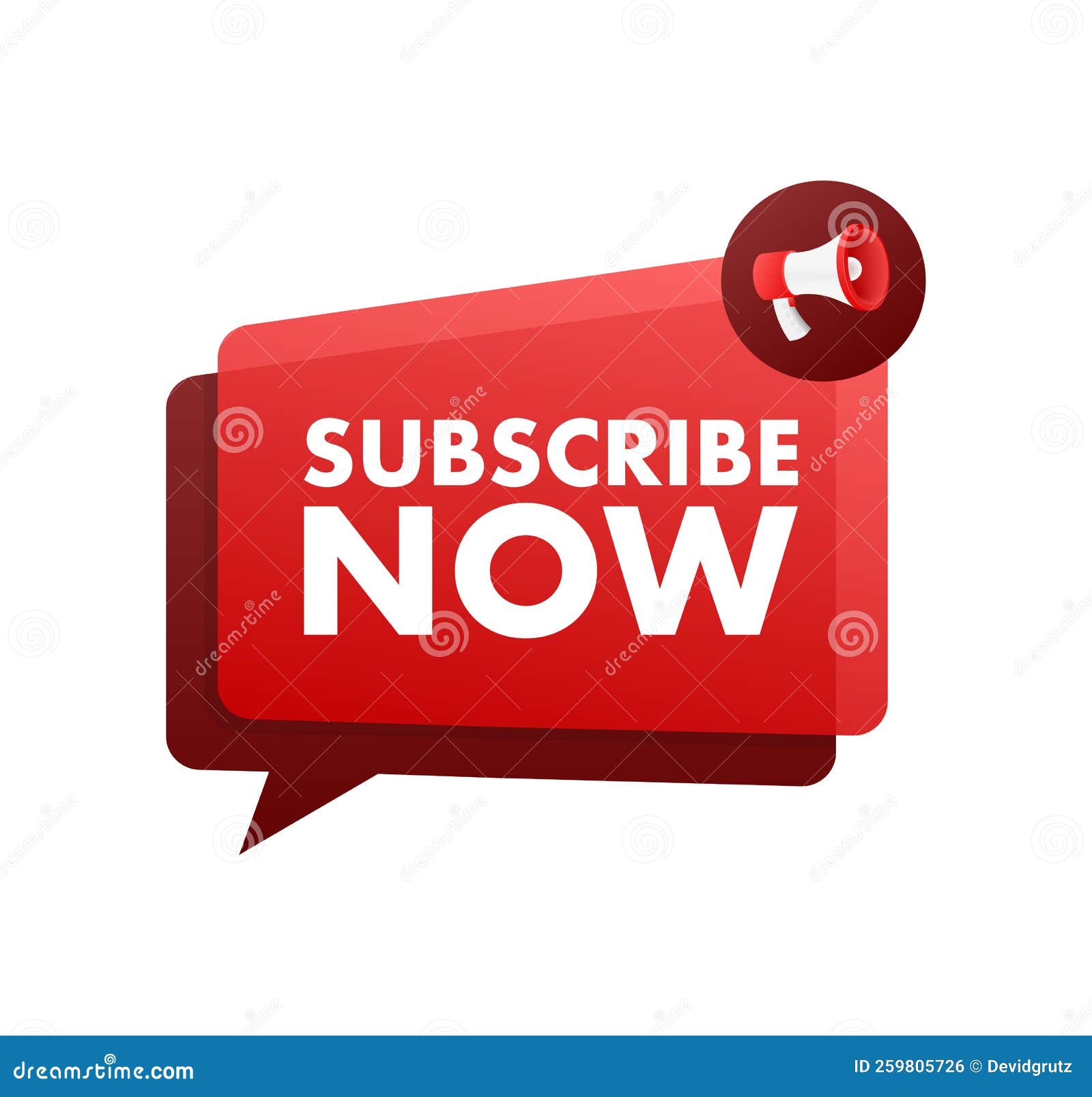 Subscribe Now. Social Media Element. Vector Stock Illustration. Stock ...