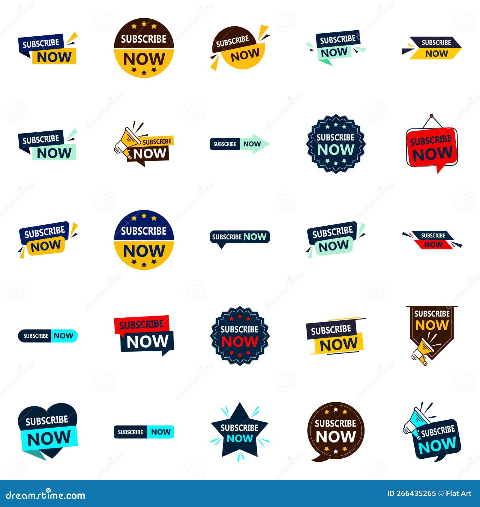 Subscribe Now 25 Vector Banners for Eye-catching Designs Stock Vector ...