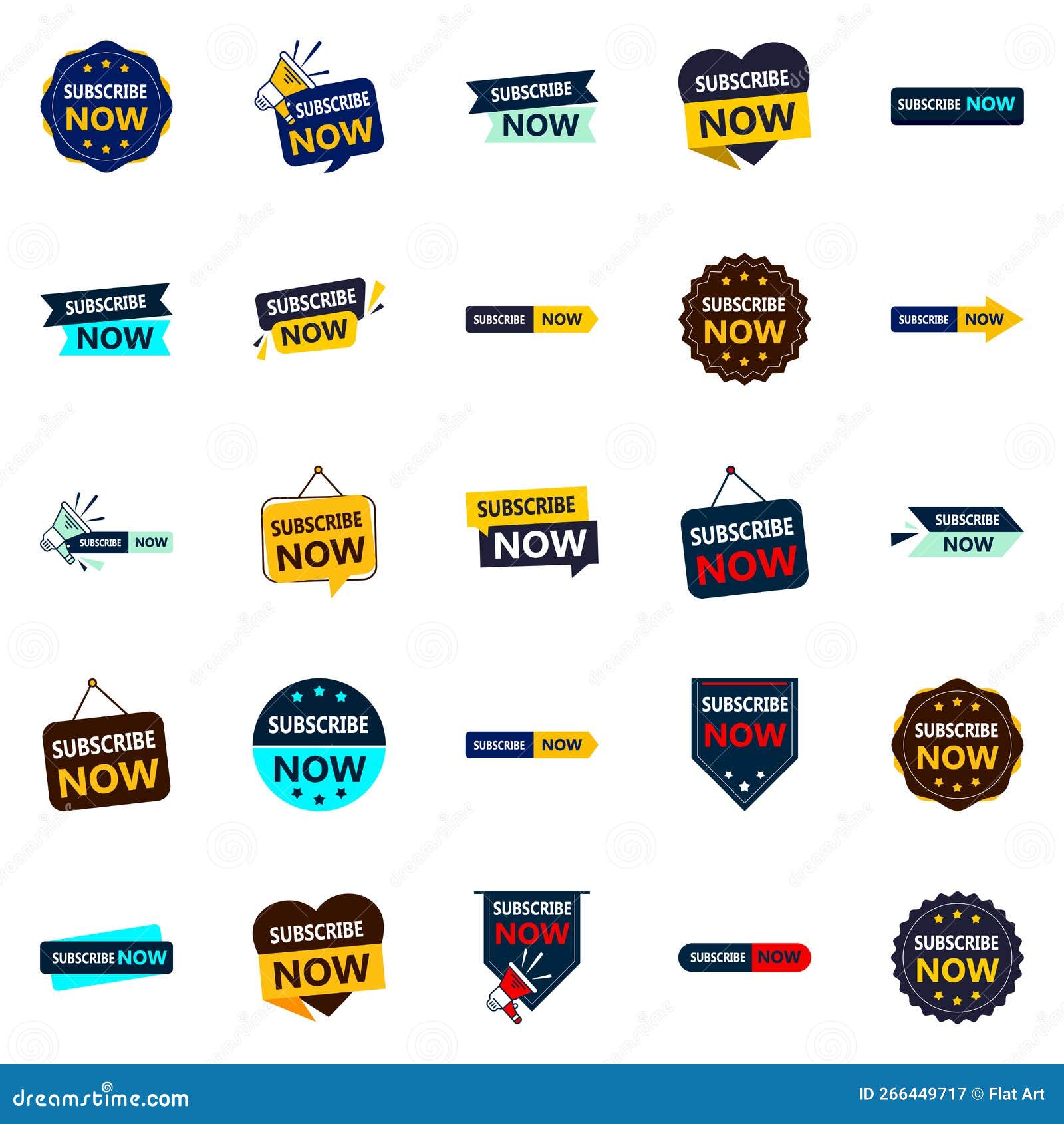 Subscribe Now 25 Vector Banners Pack for High-impact Marketing Stock ...
