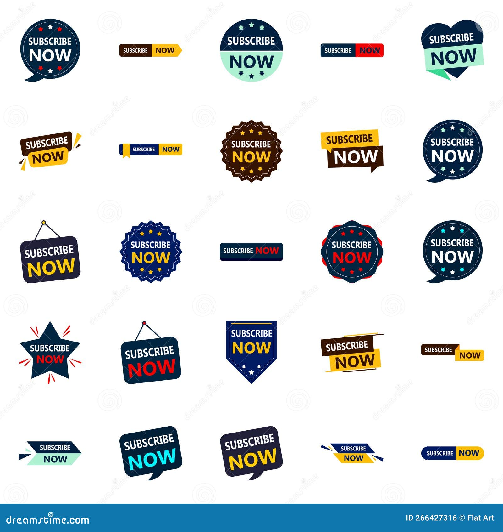 Subscribe Now 25 Vector Banners for Stunning Visuals Stock Vector ...