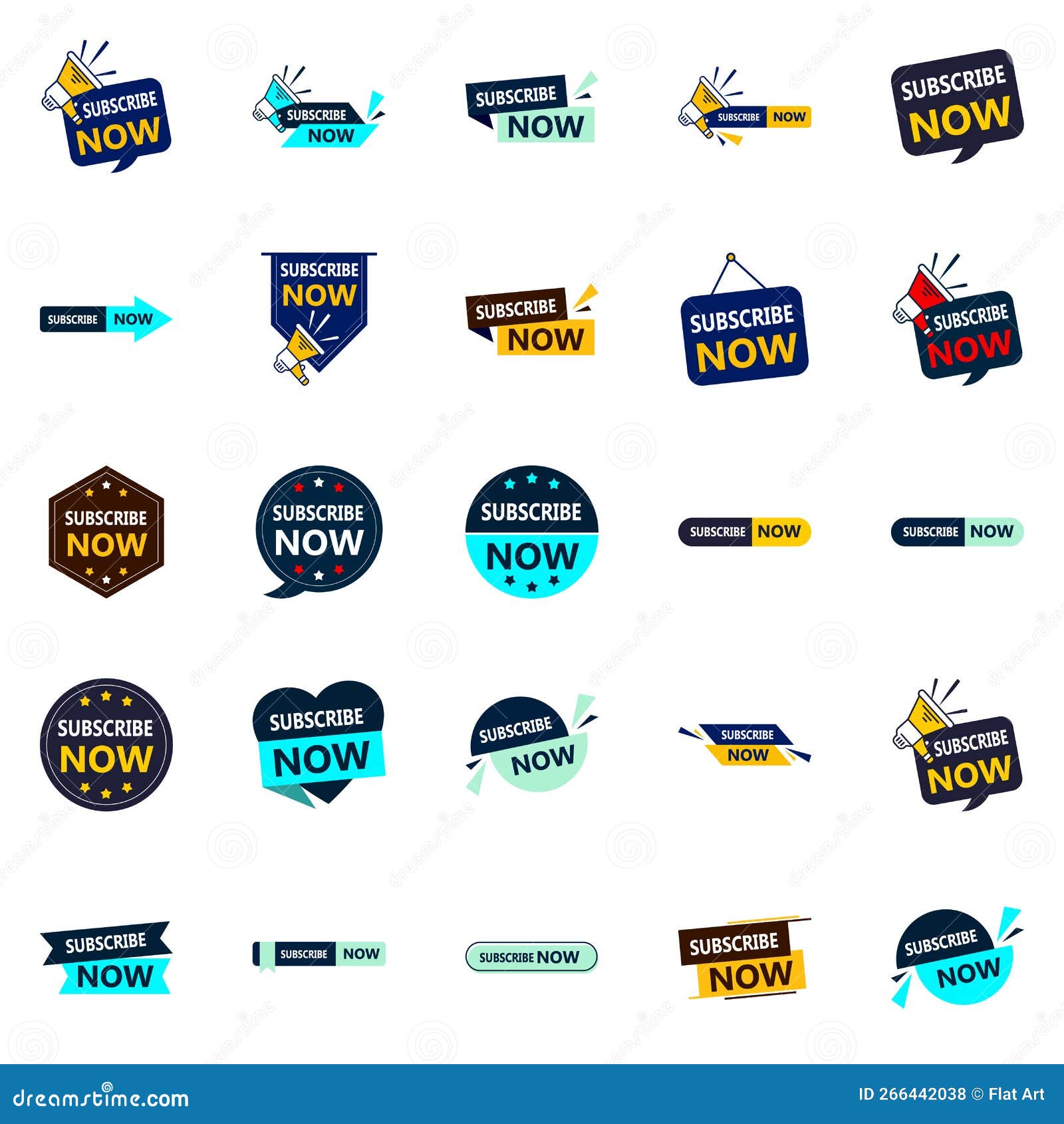 Subscribe Now 25 Vector Banners for Stunning Visuals Stock Vector ...