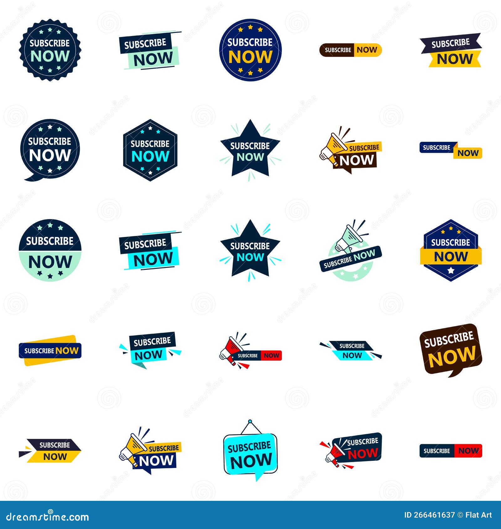 Subscribe Now 25 Vector Banners for Stunning Visuals Stock Vector ...