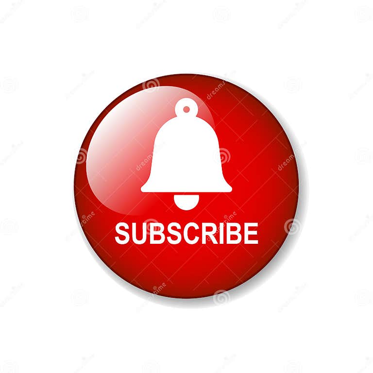 Subscribe bell icon stock illustration. Illustration of blog - 122357808