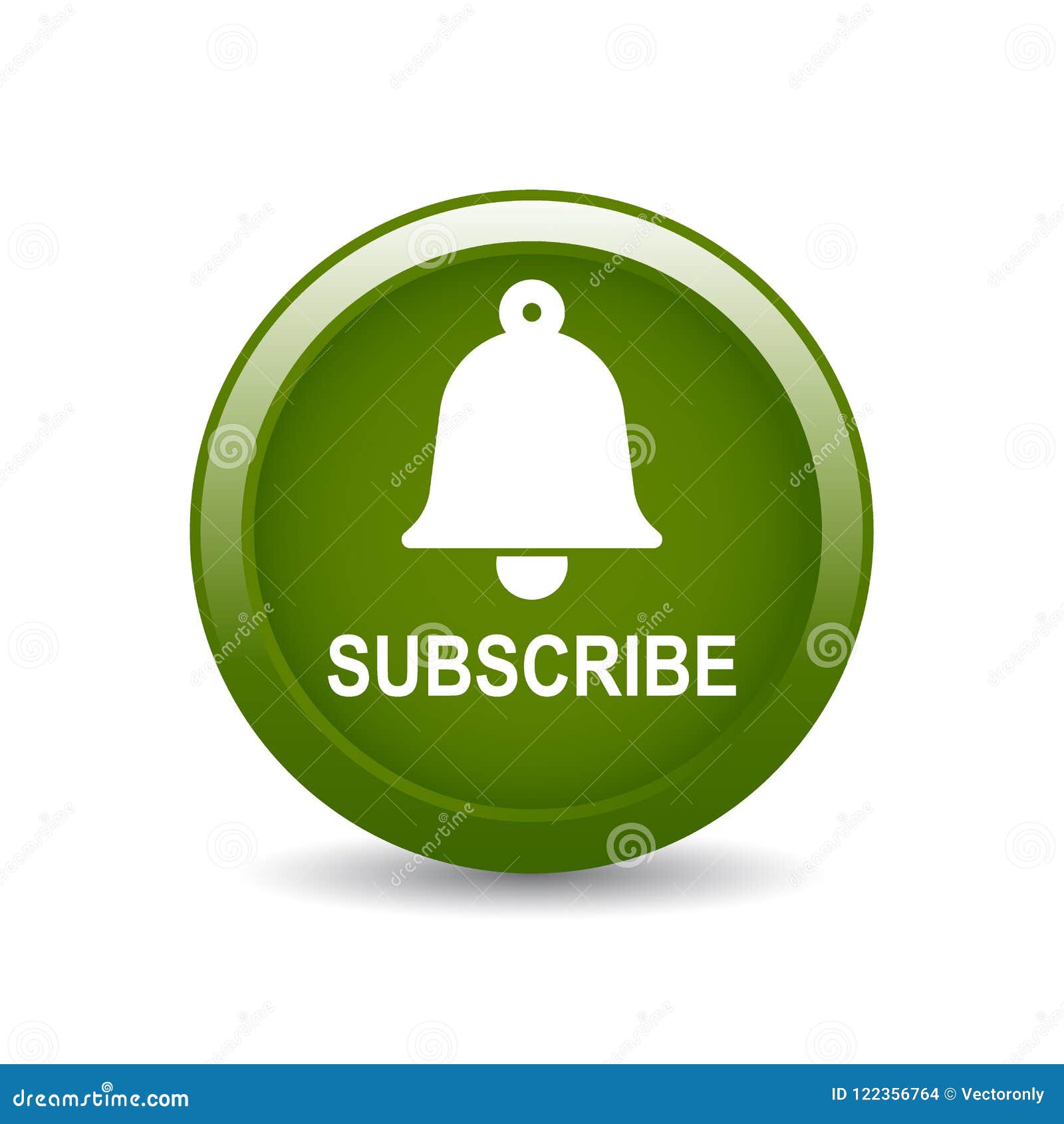 Subscribe bell icon stock illustration. Illustration of banner - 122356764