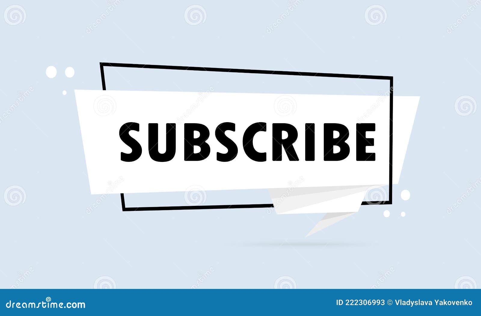 Subscribe. Origami Style Speech Bubble Banner. Sticker Design Template ...