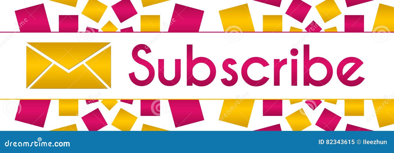 Subscribe Pink Golden Squares Horizontal Stock Illustration ...
