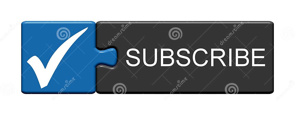 Subscribe - Puzzle Button with Icon Stock Illustration - Illustration ...