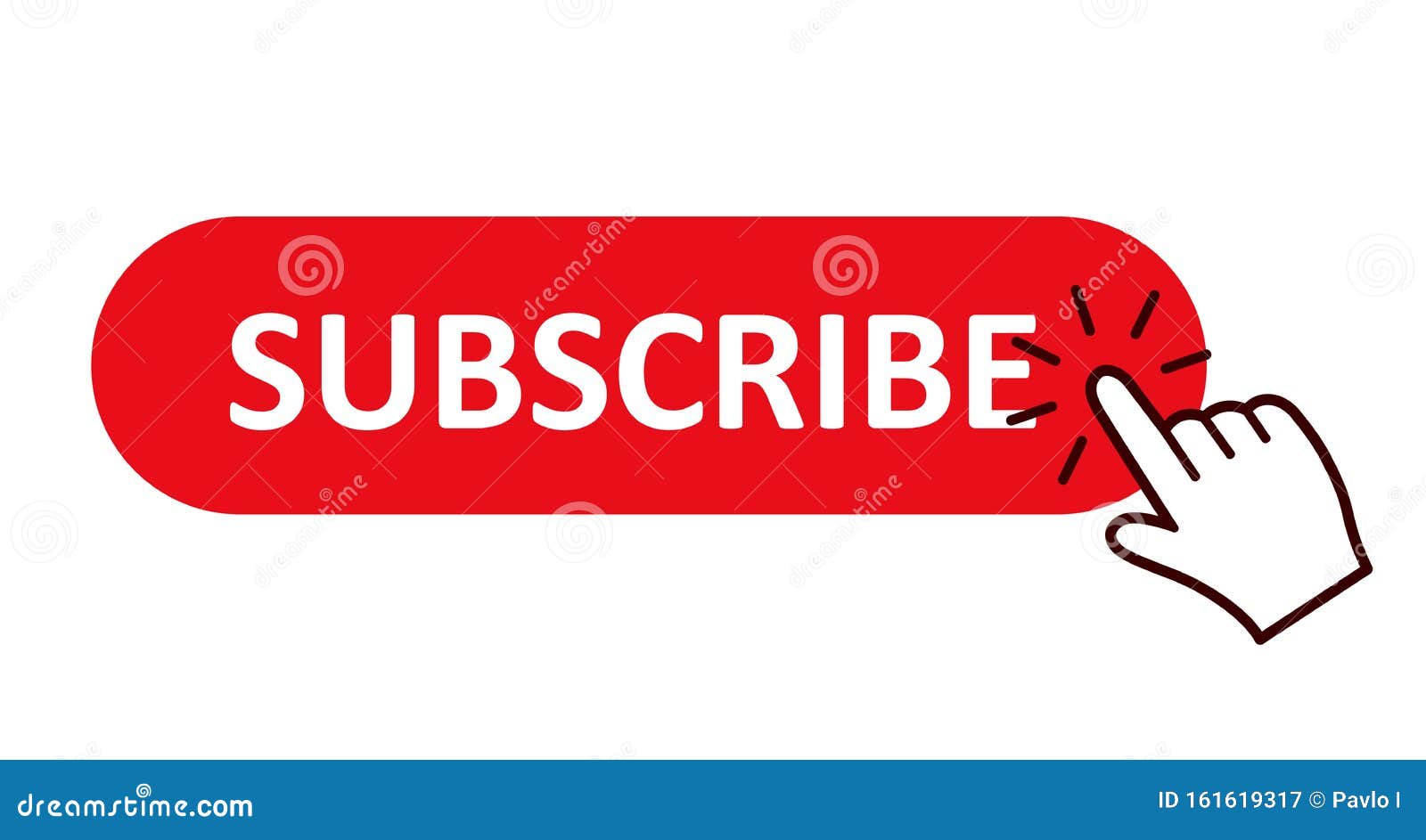 Subscribe Red Button with Hand Cursor â€“ Vector Stock Vector ...