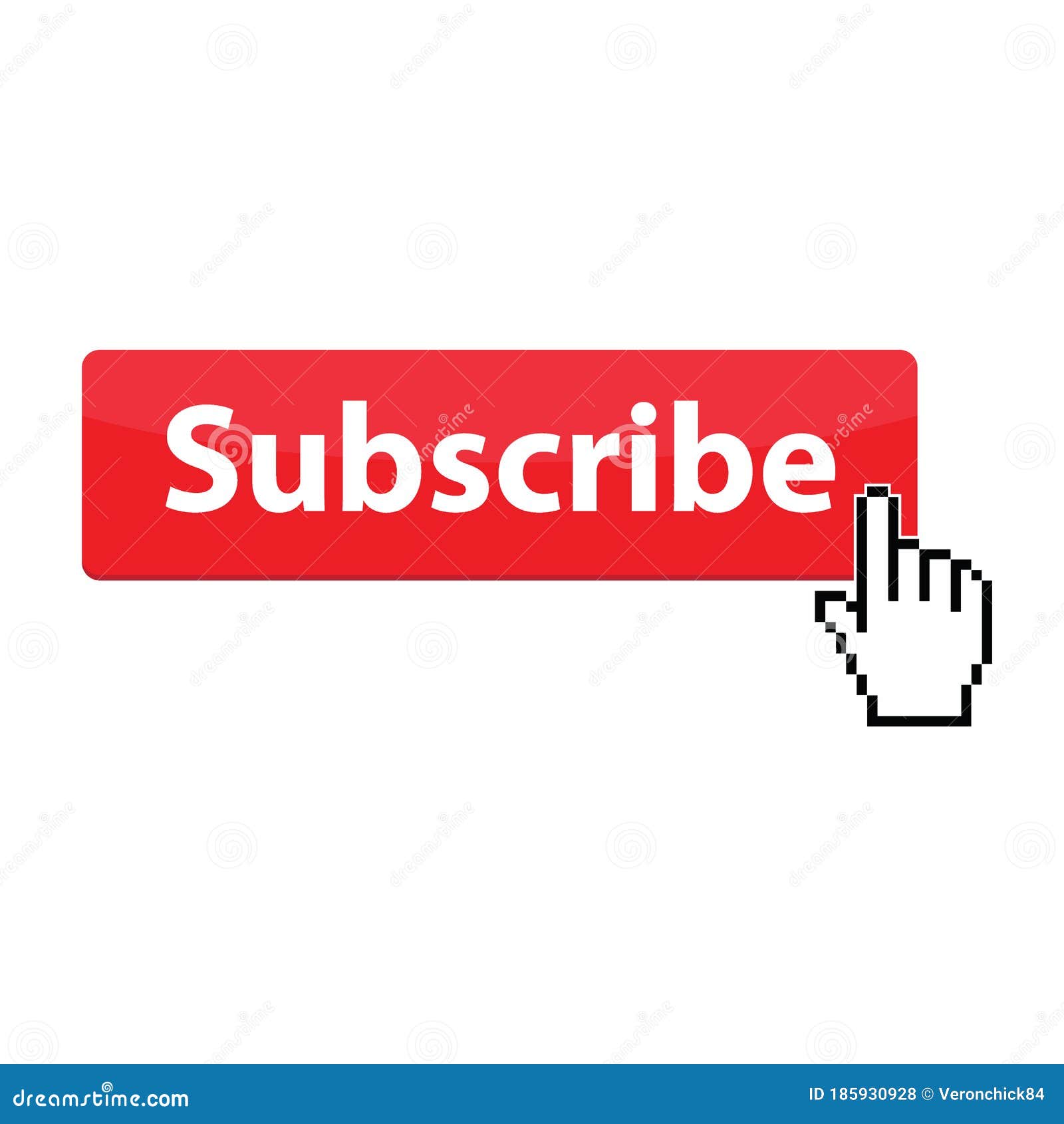 UI Button. Website Rectangular Modern Action Interface Elements. App Click Download And ...