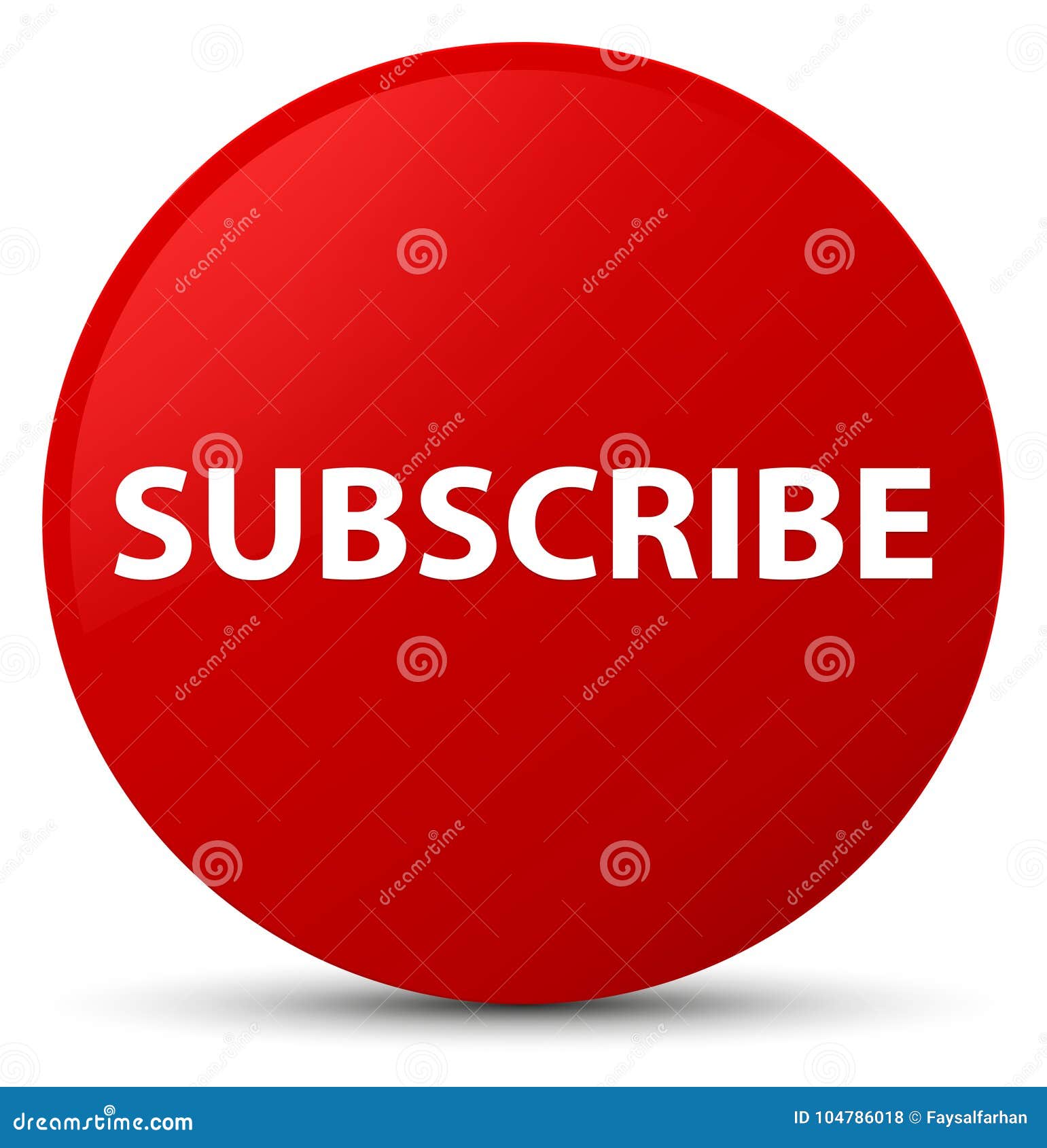 Subscribe red round button stock illustration. Illustration of word ...
