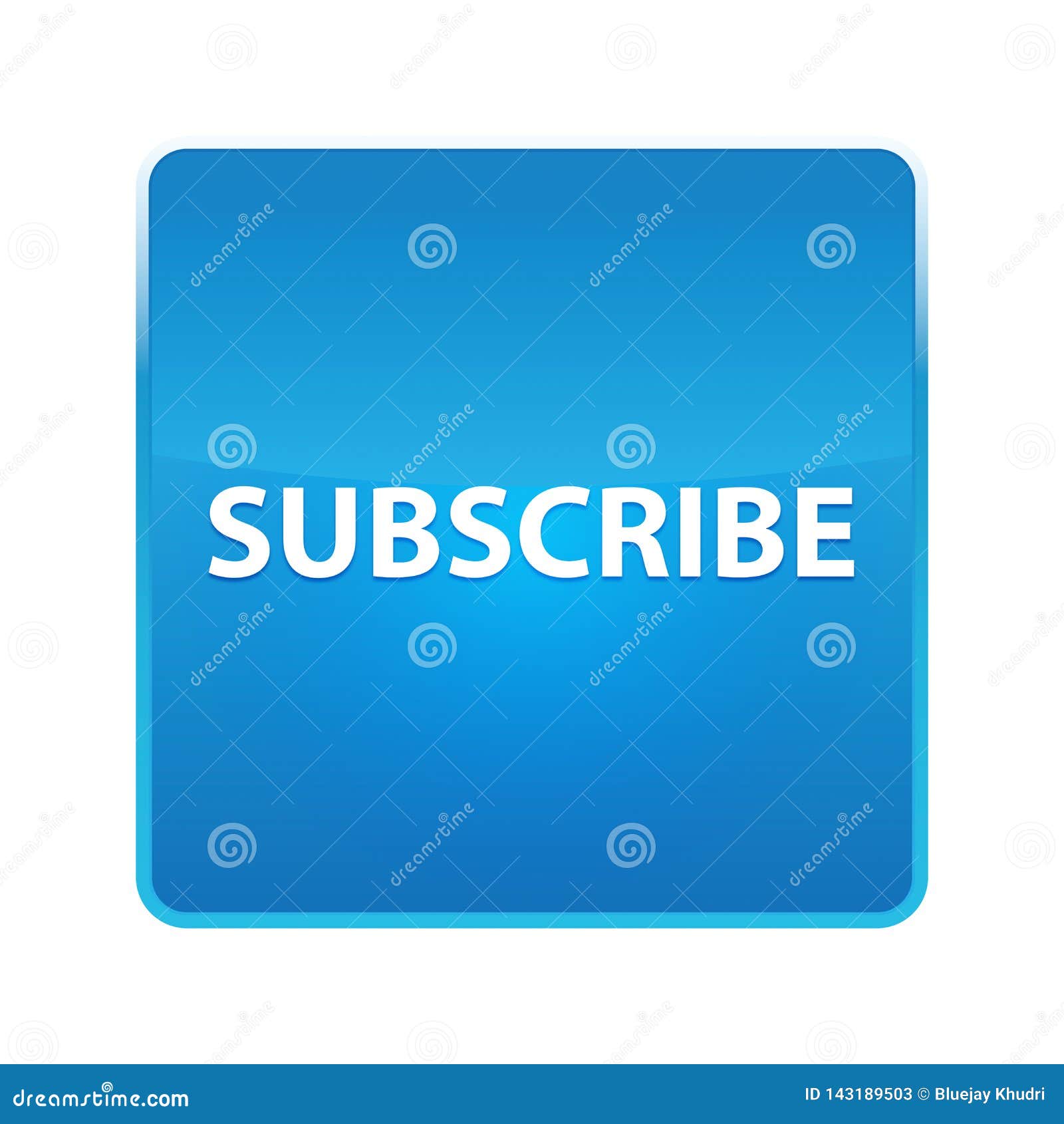Subscribe Shiny Blue Square Button Stock Illustration - Illustration of ...