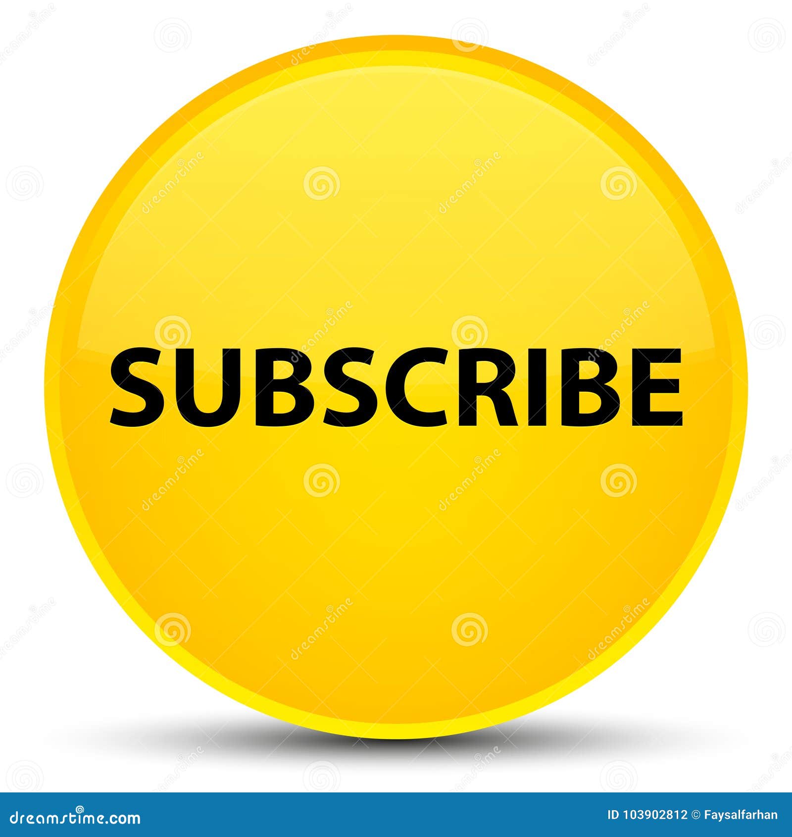 Subscribe Special Yellow Round Button Stock Illustration - Illustration ...