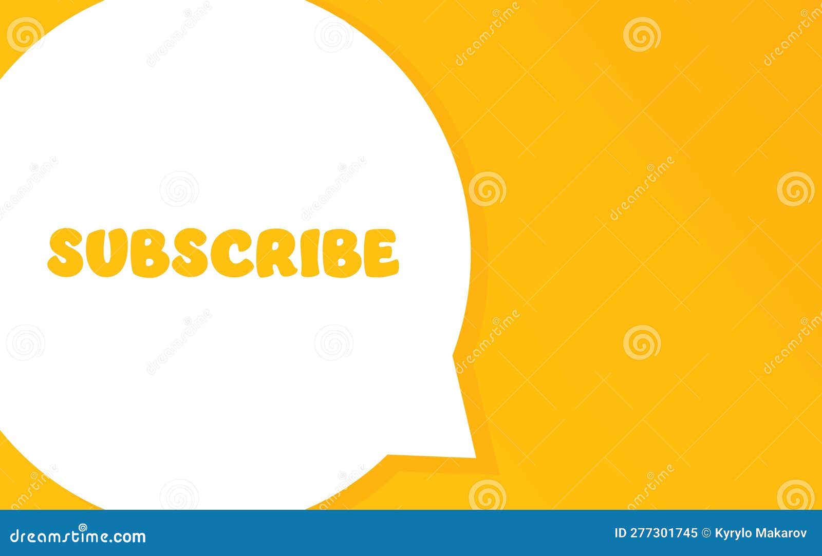 Subscribe. Speech Bubble with Subscribe Text. 2d Illustration. Flat ...