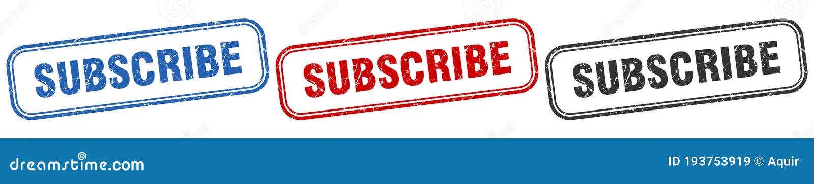 Subscribe Square Isolated Sign Set. Subscribe Stamp. Stock Vector ...