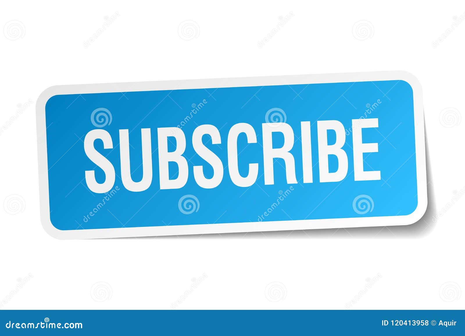 Subscribe sticker stock vector. Illustration of sign - 120413958