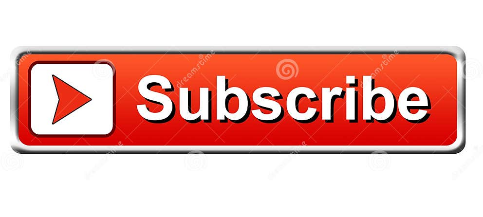 Subscribe Square Web Button Classic Red Button White Background Stock ...