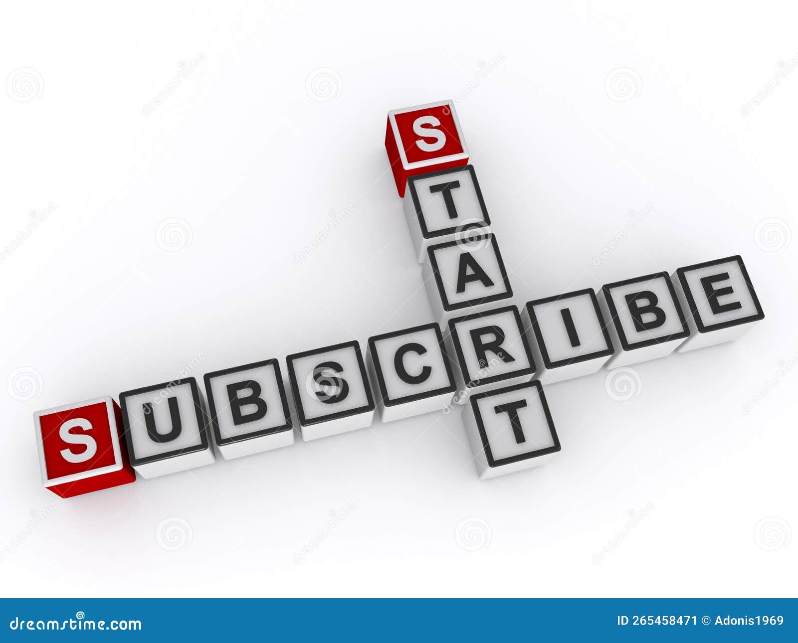 Start Subscribe Word Blocks Stock Photo | CartoonDealer.com #183943884