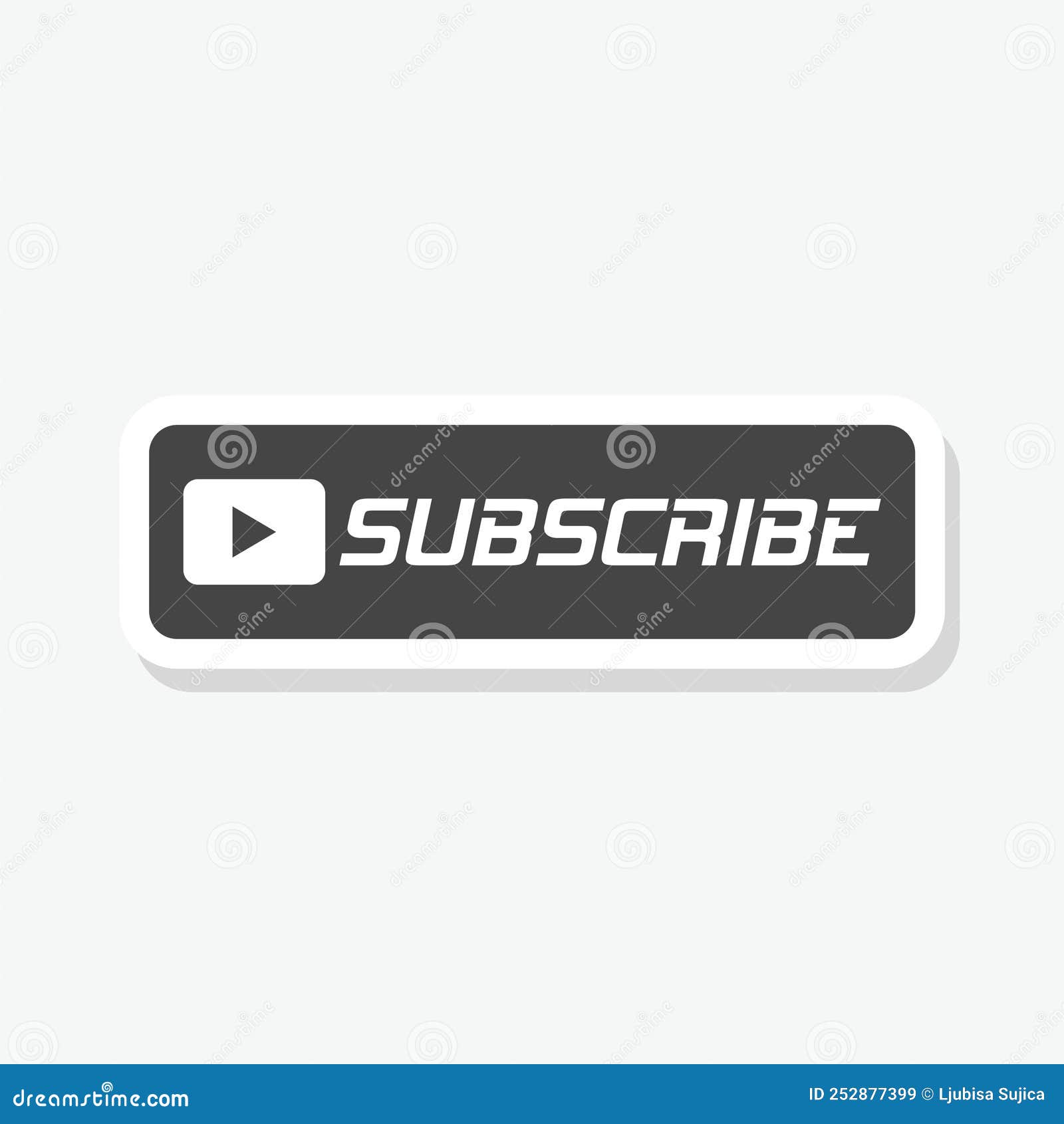 Subscribe Sticker Isolated on White Stock Vector - Illustration of ...