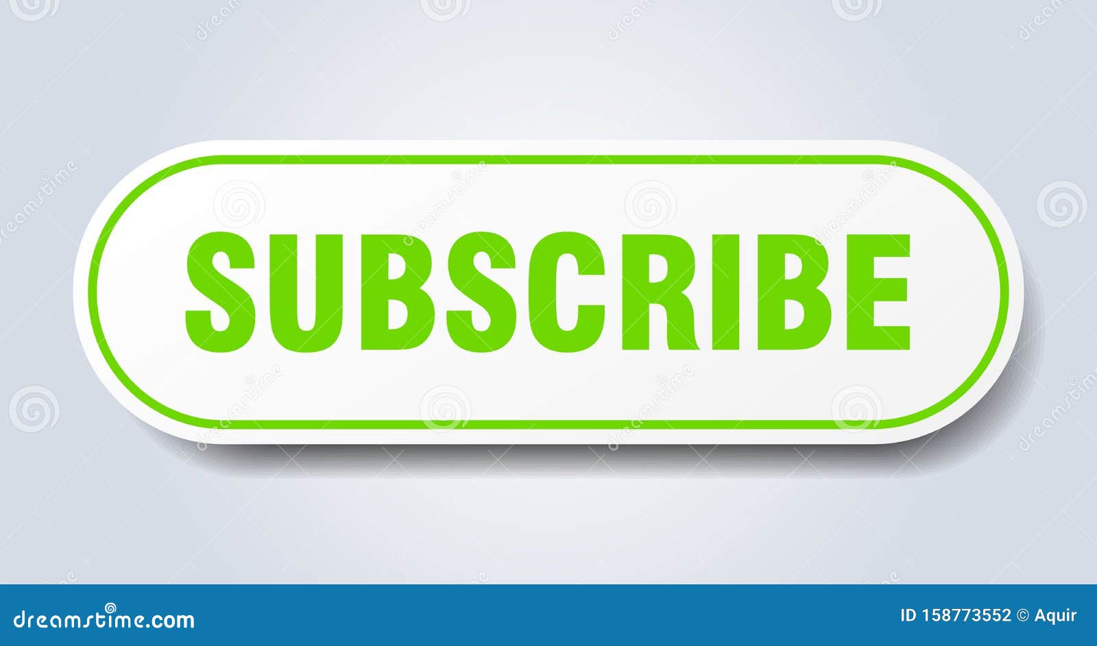 Subscribe sticker. stock vector. Illustration of background - 158773552