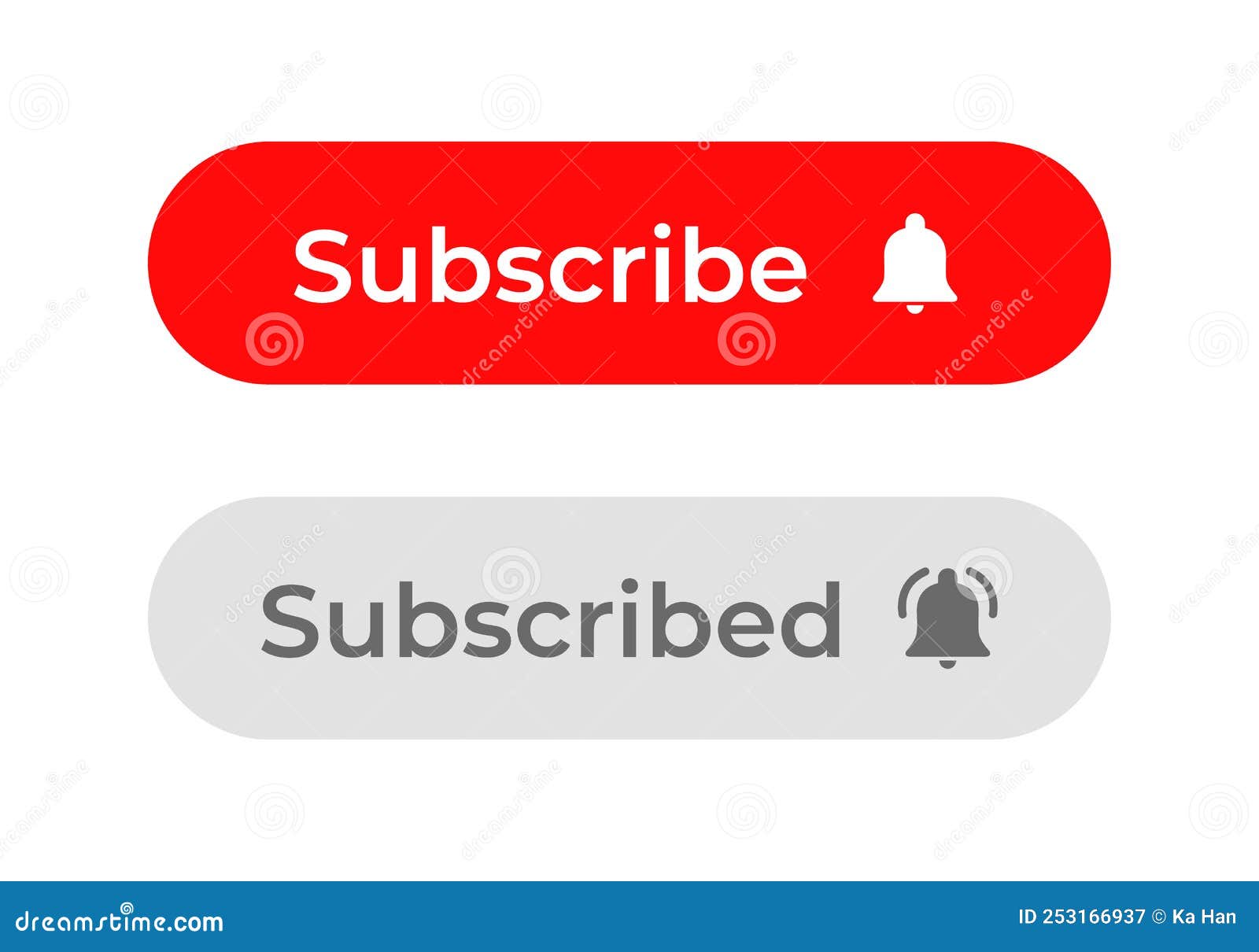 3D Subscribe And Subscribed Button Icon Vector | CartoonDealer.com ...