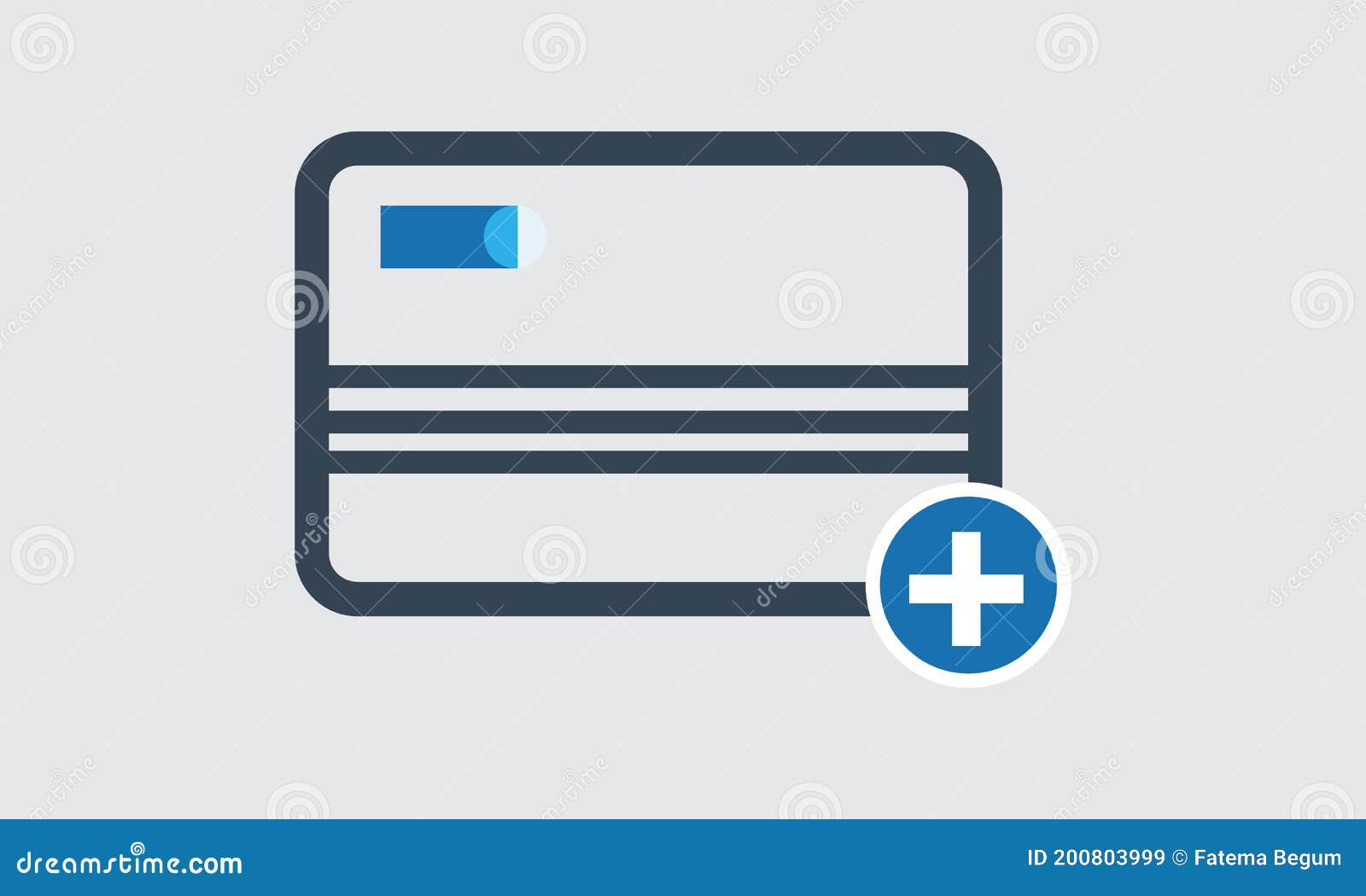 Add Credit Card, Add Debit Card Icon. Stock Vector - Illustration of ...