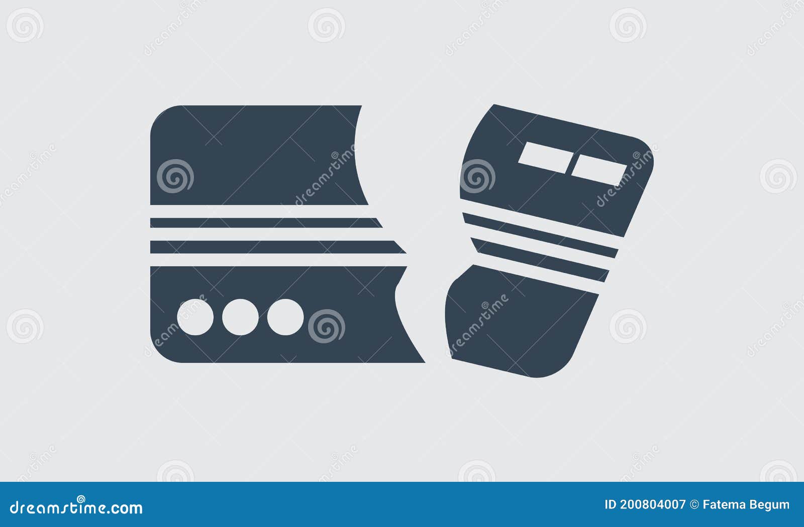 Broken Atm Vector Card Icon. Broken Payment Card Icon Vector. Stock ...