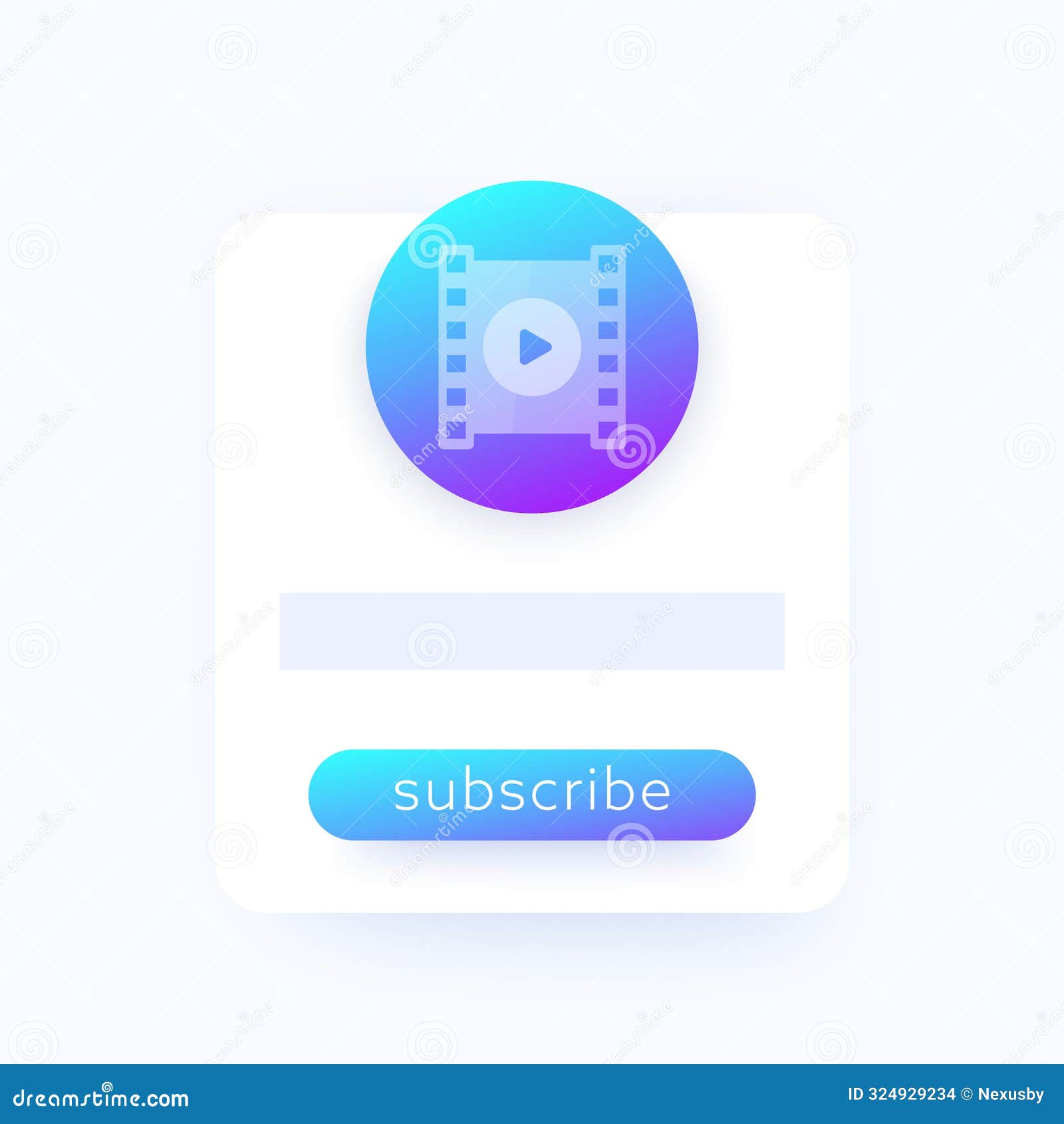 Subscribe To Video Streaming, Vector Ui Design Stock Illustration ...