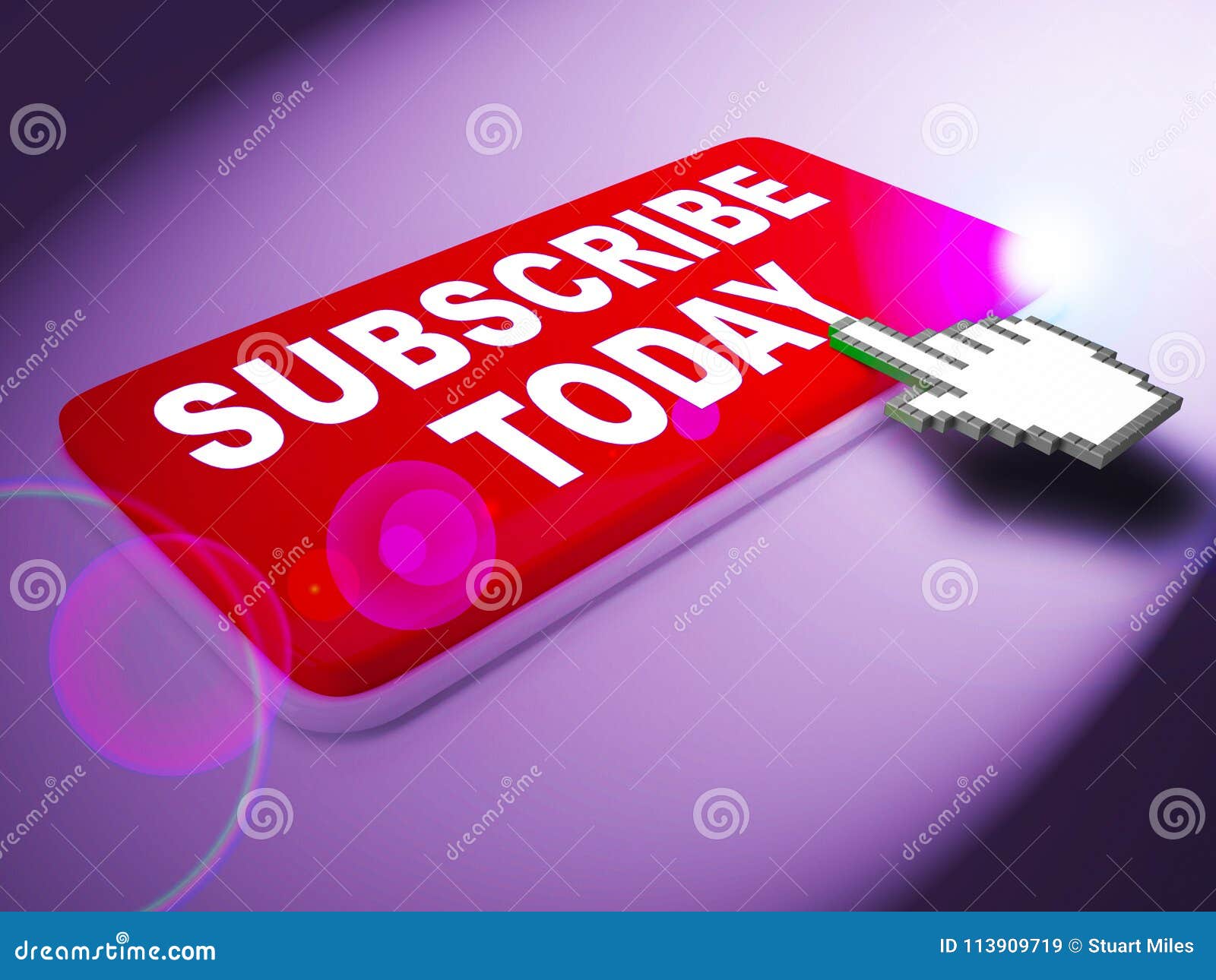 Subscribe Today Represents To Sign Up 3d Rendering Stock Illustration ...