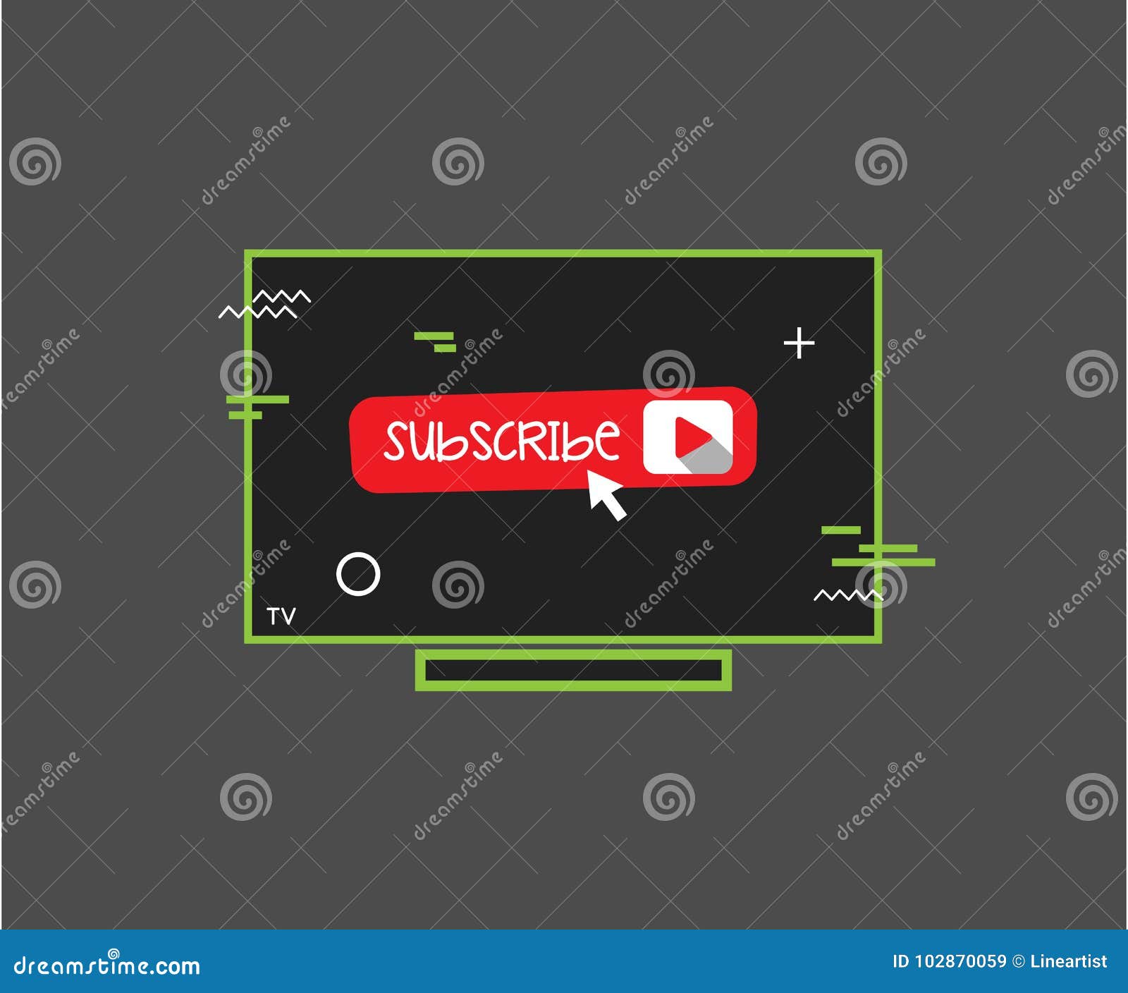 Subscribe TV Channel Vector Graphic Stock Illustration - Illustration ...