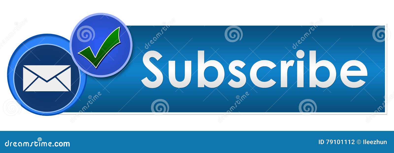 Subscribe Two Blue Circles stock illustration. Illustration of mail ...