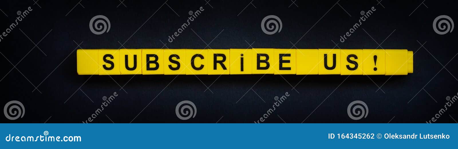 Subscribe Us Word on the Black Background with Free Place for Your Text ...